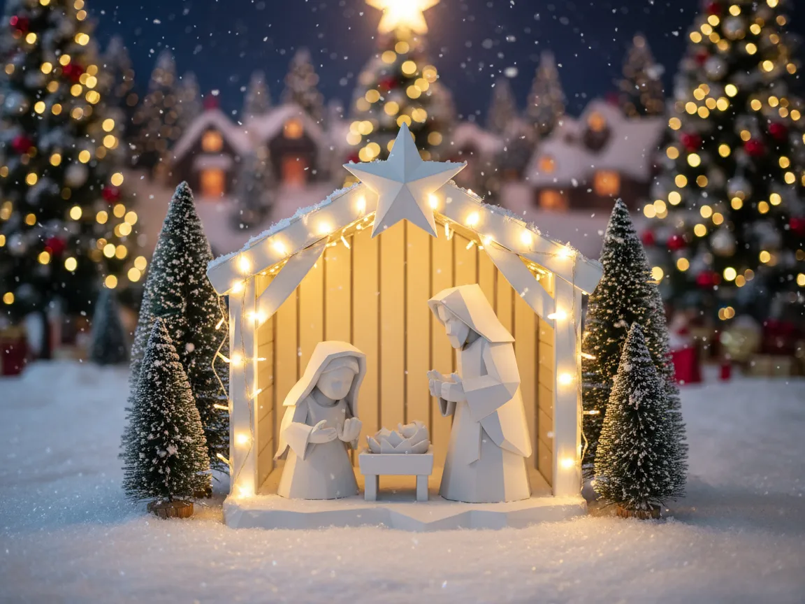 Silent Night Nativity – Christmas Display by MerryMakes MakerWorld ...