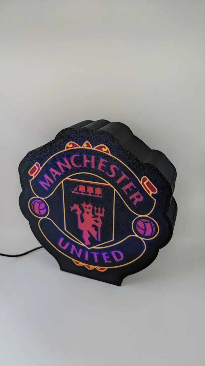 Manchester United lightbox by Bartekopp - MakerWorld