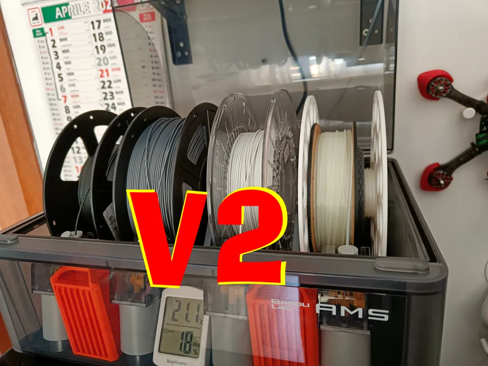 AMS Small Spool Adapter "V2" (more compatible) by abactor81 - MakerWorld