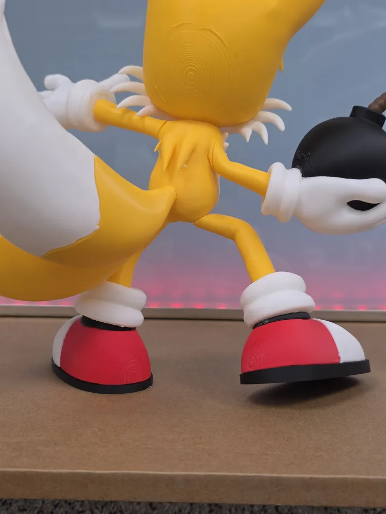 Tails (Sonic the Hedgehog) / SEM AMS - Modelo gratuito para impressão ...
