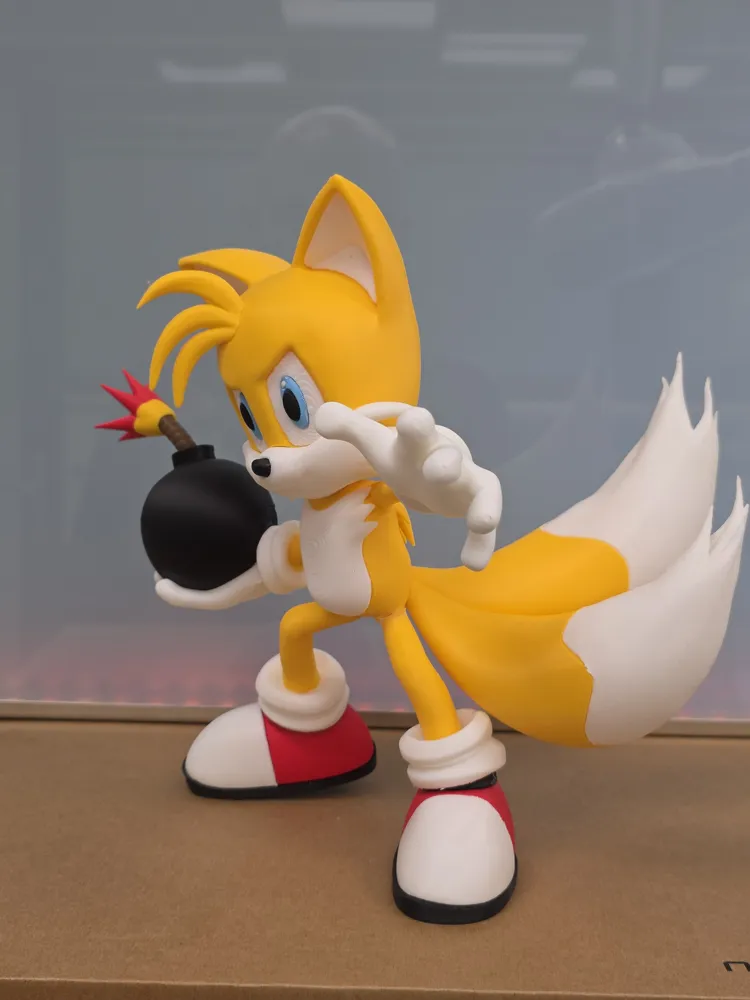 Tails (Sonic the Hedgehog) / SEM AMS - Modelo gratuito para impressão ...