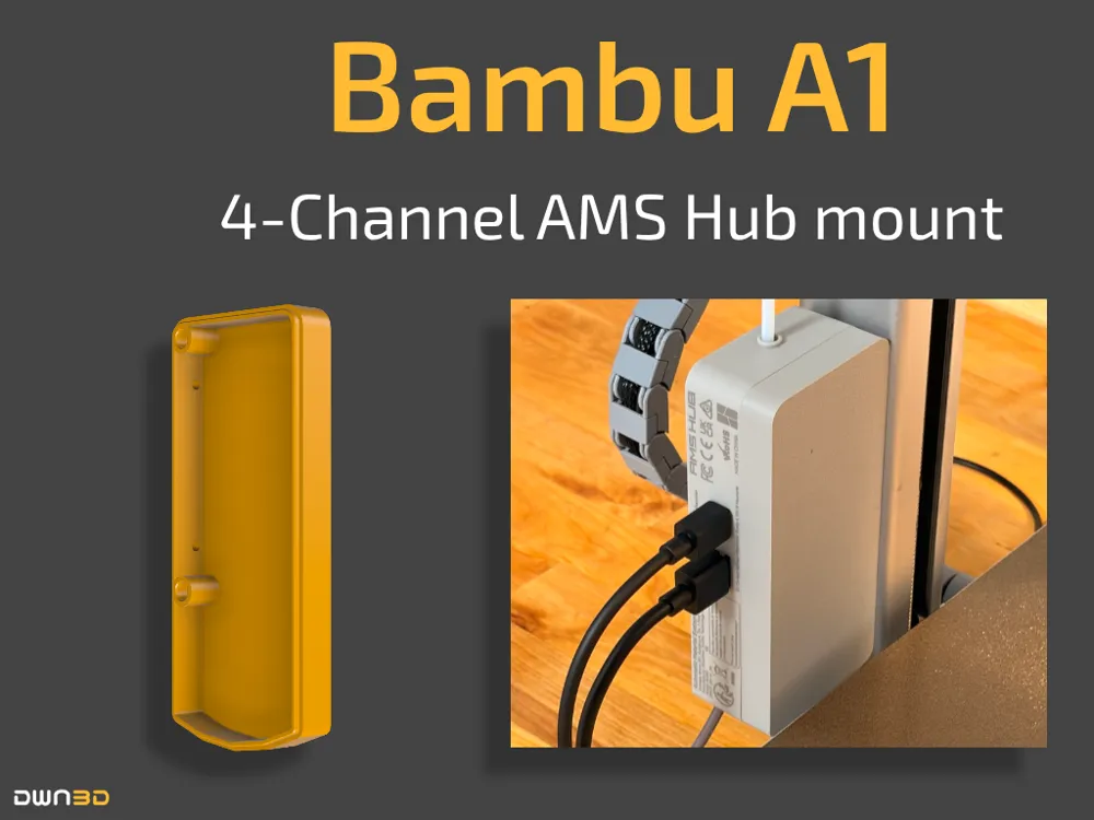 4-Channel AMS Hub for A1 + A1 mini mount holder - Free 3D Print Model ...