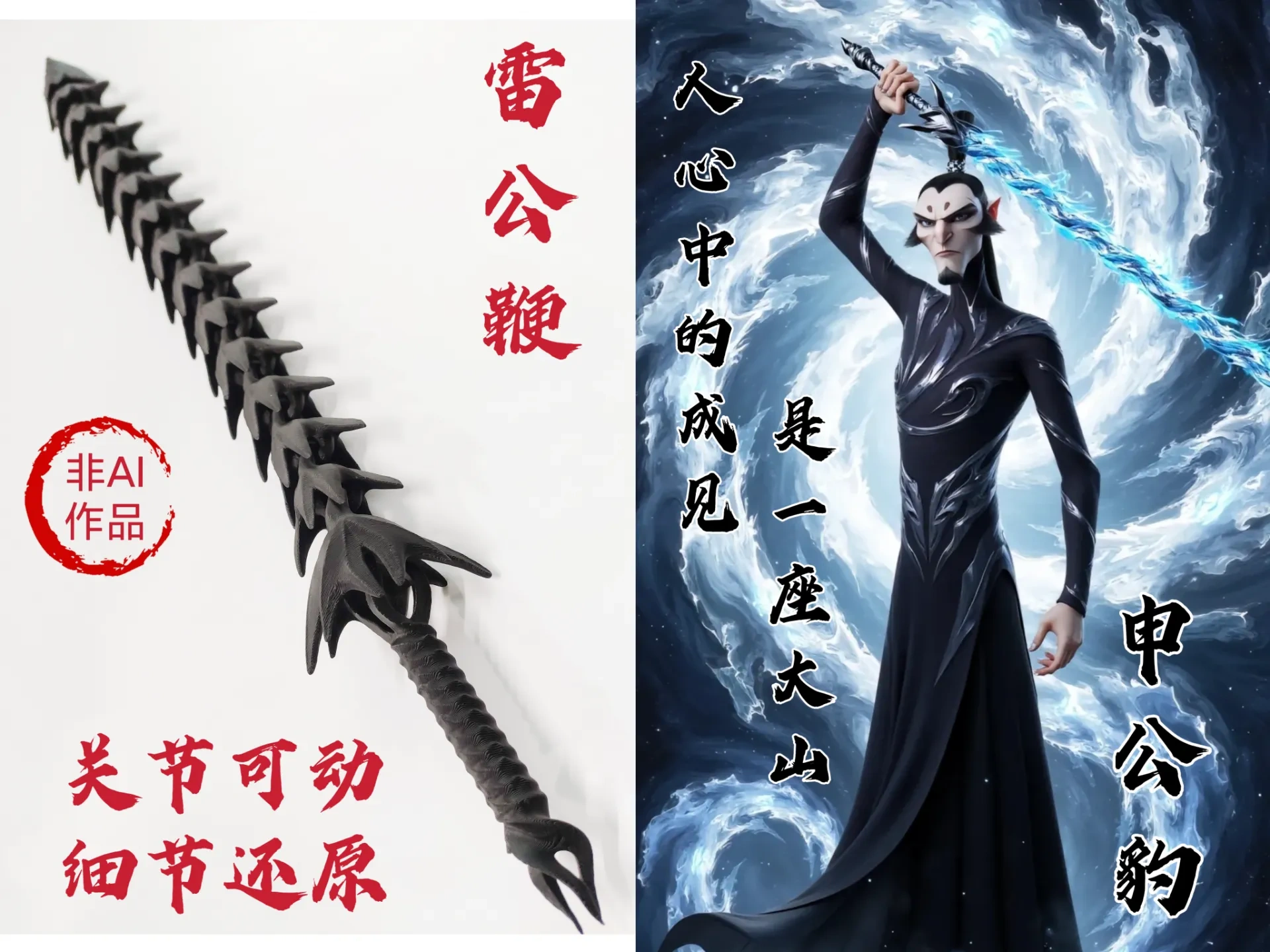 Nezha - Lei Gong Whip (Shen Gongbao's Weapon) Detailed Reproduction by ...