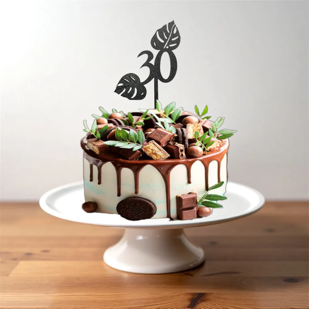 Cake Topper 30 Monstera Leaves by JoeEarly - MakerWorld