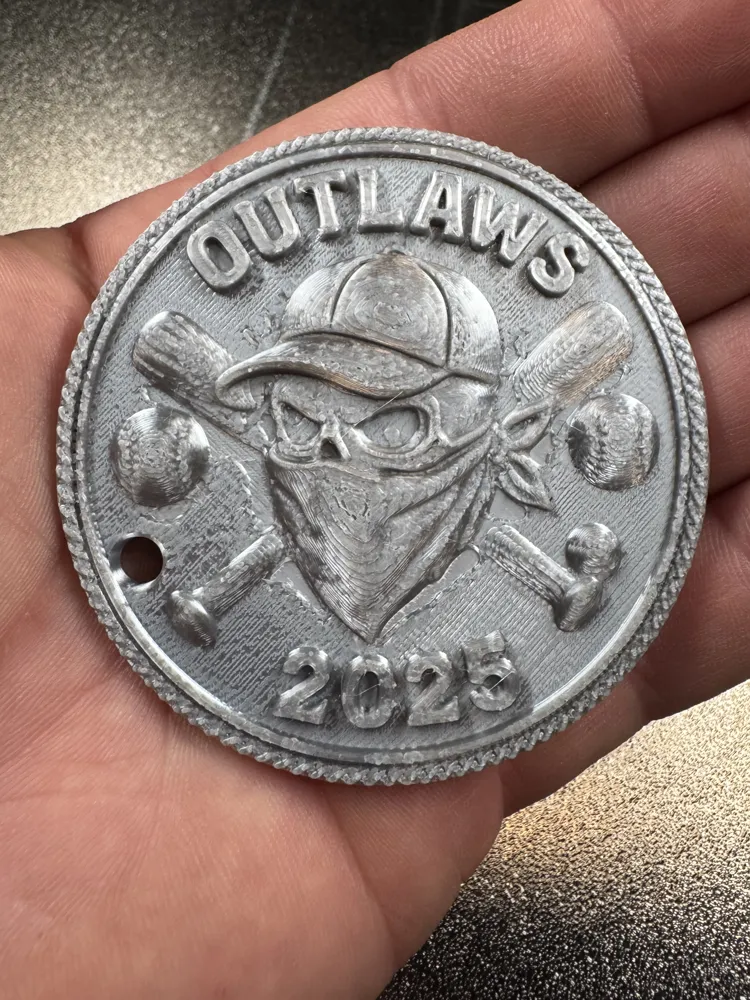 2025 Outlaws Team Medallion by TD3D MakerWorld: Download Free 3D Models