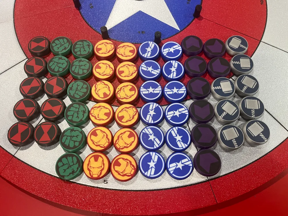 Crokinole Avenger Buttons by SH Designs MakerWorld: Download Free 3D Models