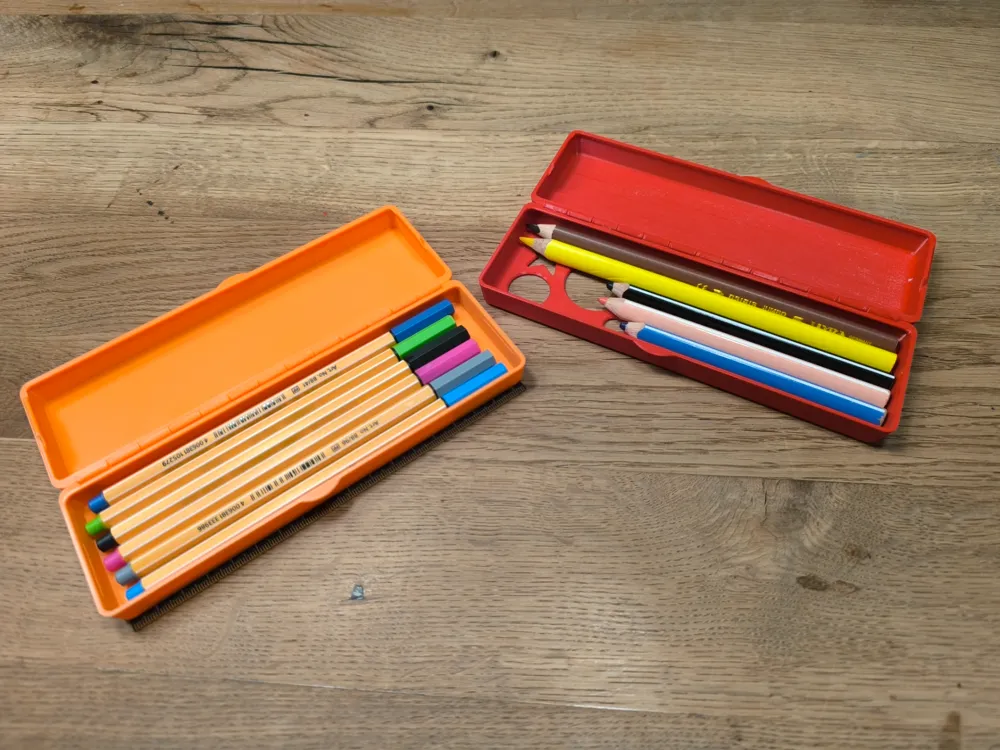 Custom Pencil Case with Stencil & Ruler - Free 3D Print Model - MakerWorld