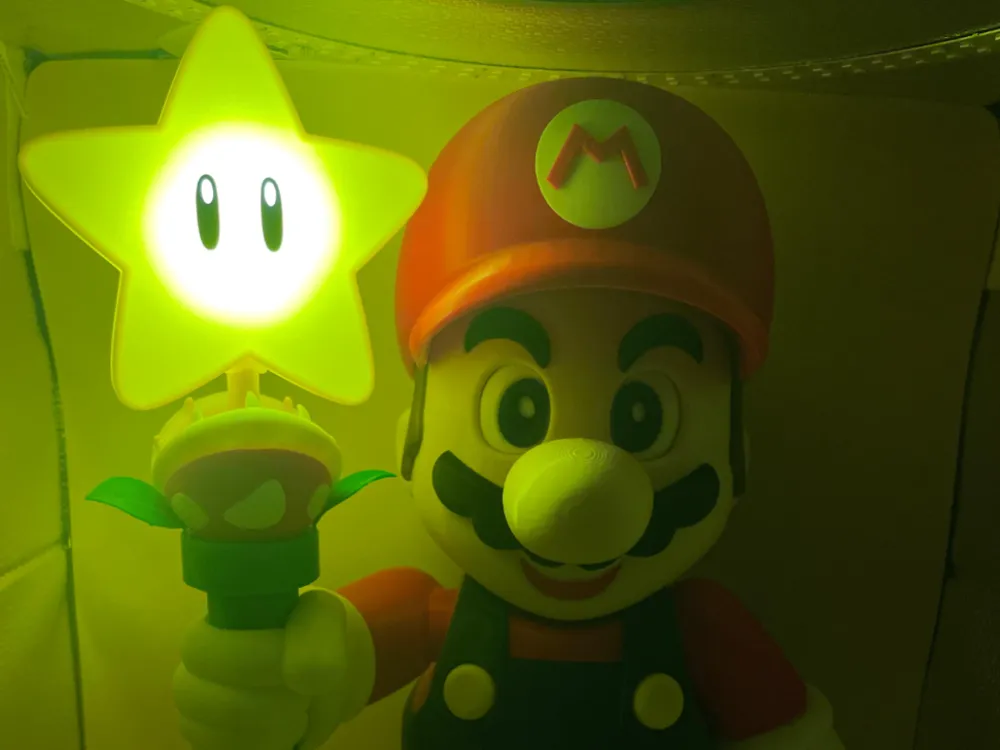 Super Mario Lamp with Star - Free 3D Print Model - MakerWorld