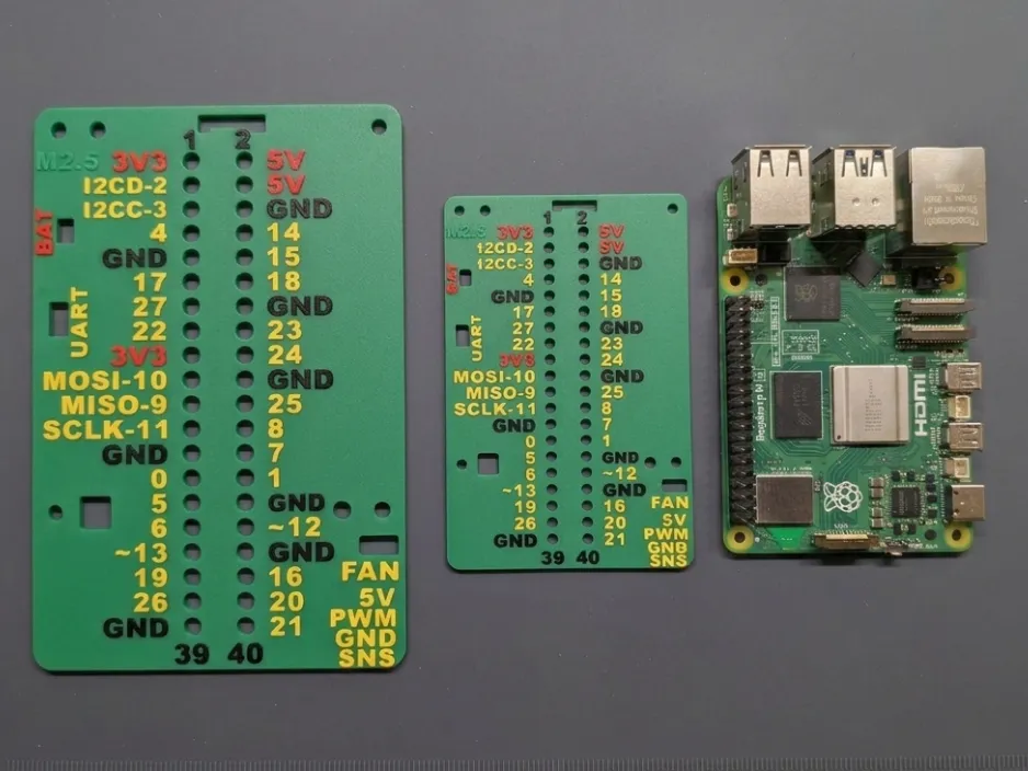 Raspberry Pi GPIO Overlay – Pinout Cheat Sheet - Free 3D Print Model ...
