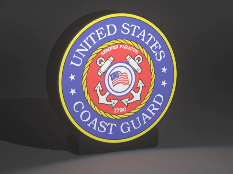 US Coast Guard Light Box - Free 3D Print Model - MakerWorld