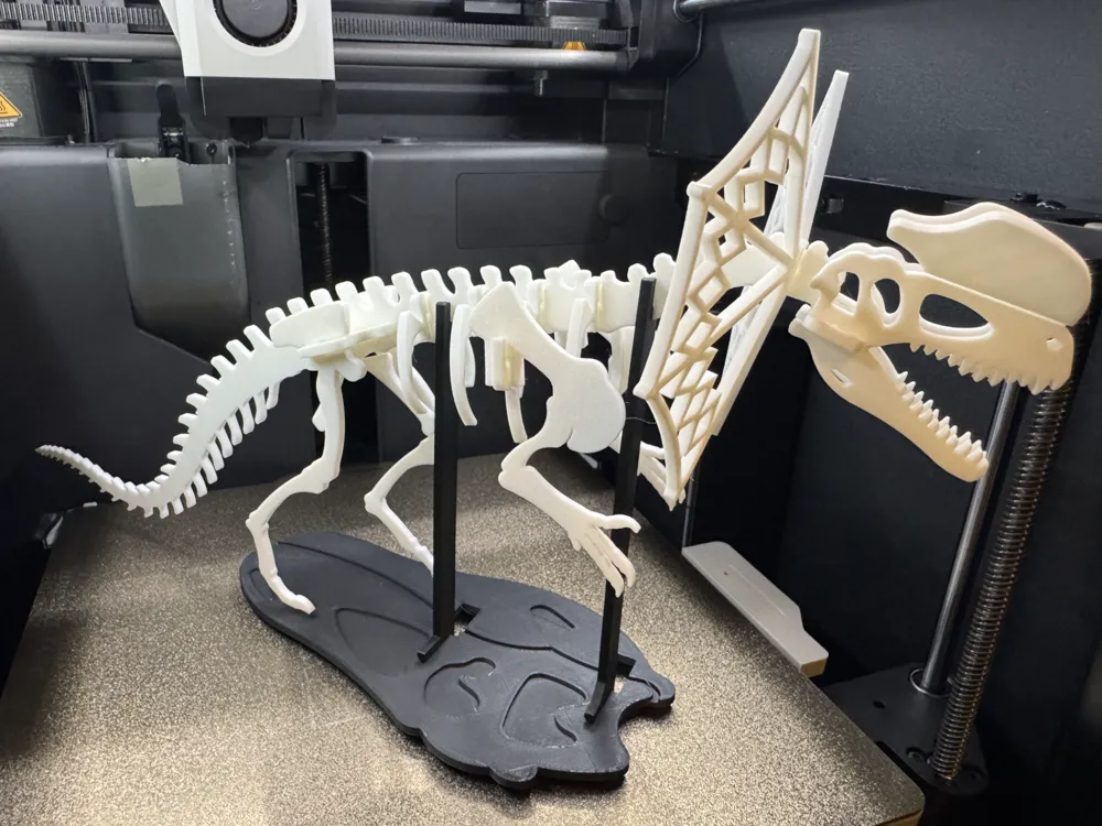 Dilophosaurus Dinosaur Skeleton Puzzle Remixed by Hef413 - MakerWorld