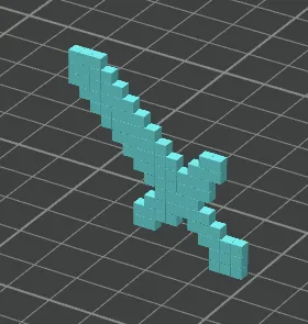 minecraft diamond sword by wett & bread MakerWorld: Download Free 3D Models