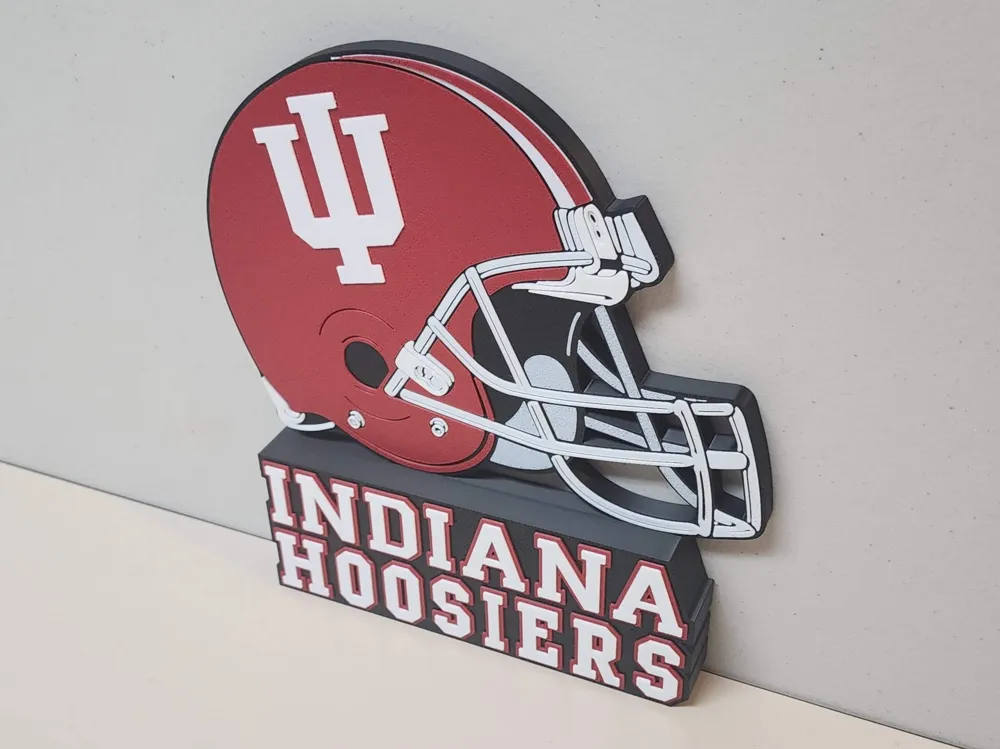 Indiana Hoosiers Desk or Wall Display - Free 3D Print Model - MakerWorld