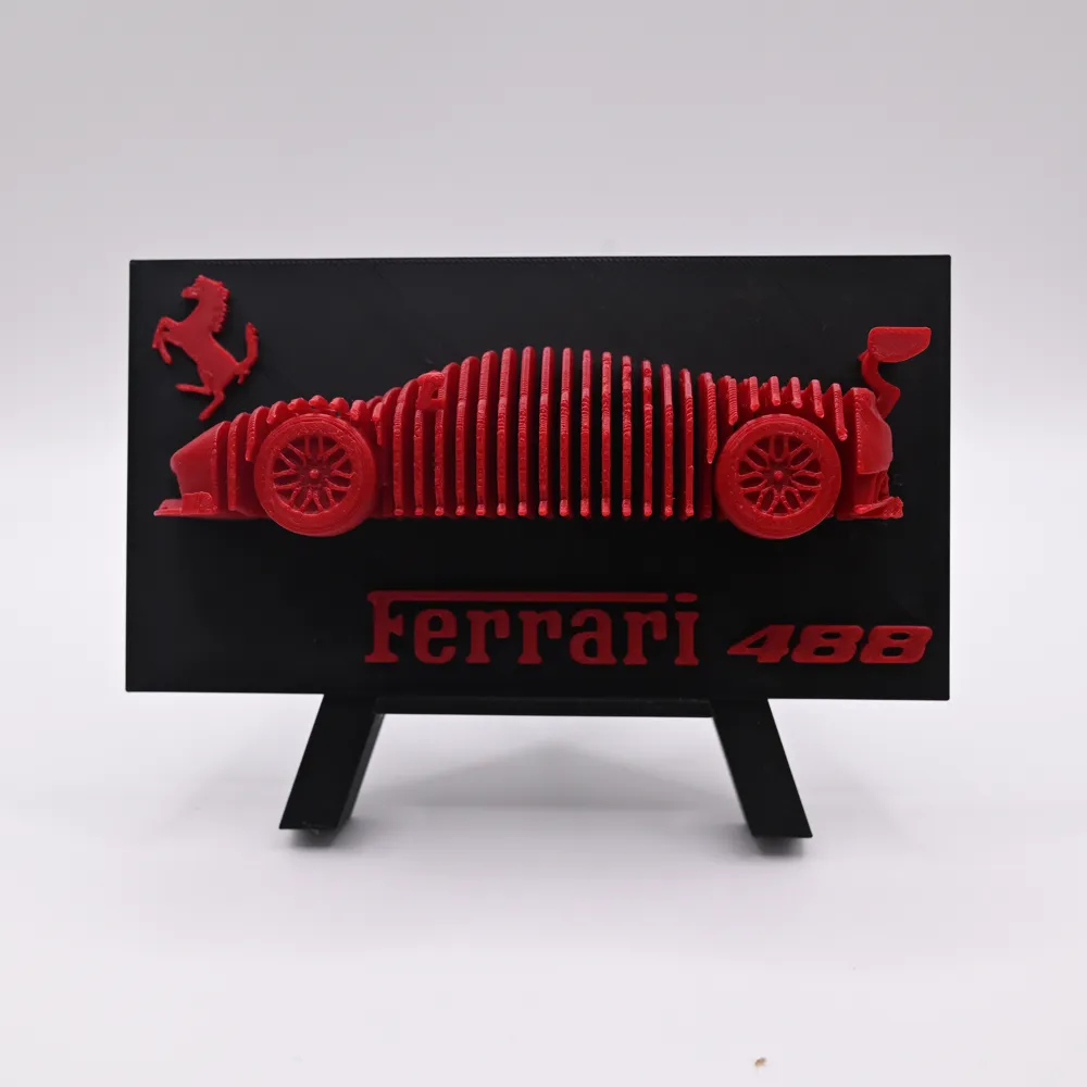 Layered Sculpture Ferrari 488 Race - Free 3D Print Model - MakerWorld
