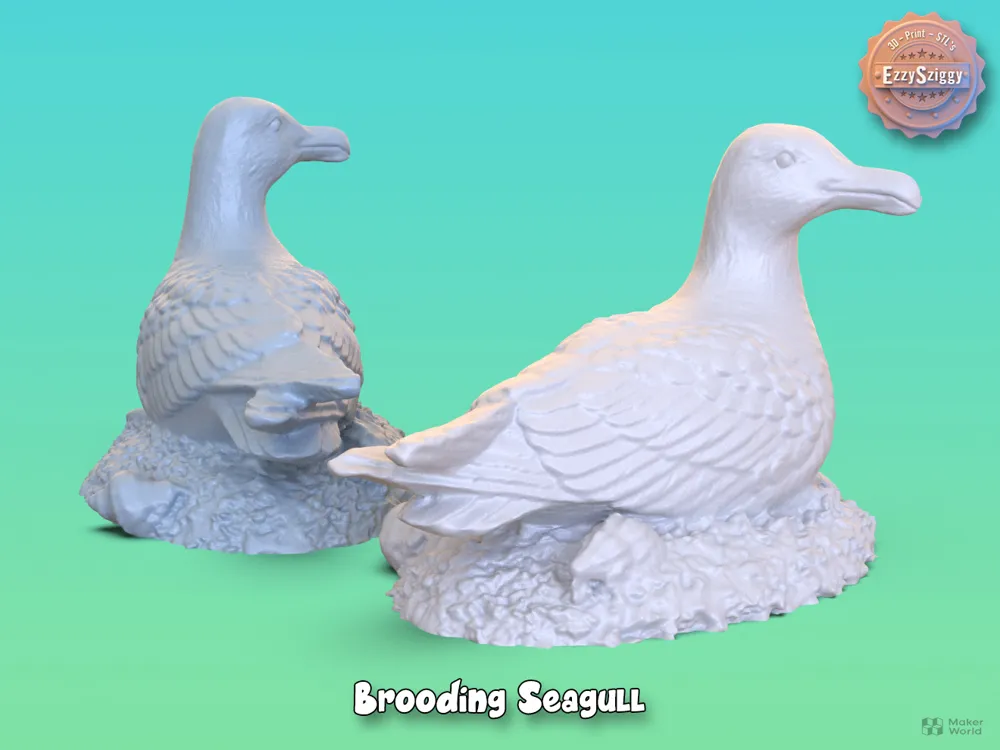 Brooding Seagull by EzzySziggy MakerWorld: Download Free 3D Models
