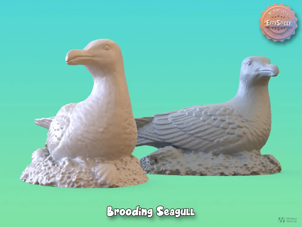 Brooding Seagull by EzzySziggy MakerWorld: Download Free 3D Models