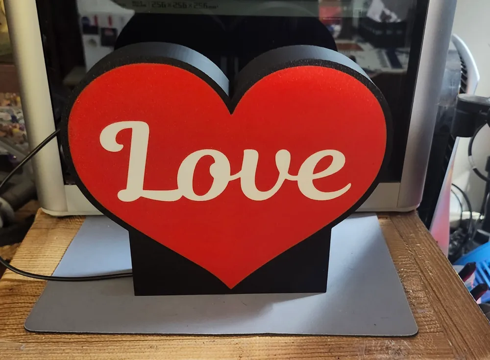 Valentine's Day Light Box by Sean's Crazy Customs - MakerWorld