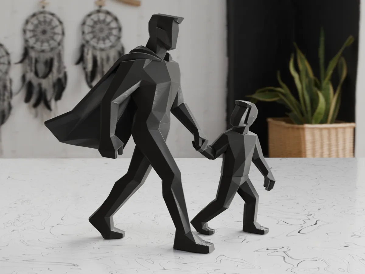 Minimalist father's day statue - Father & son - Free 3D Print Model ...