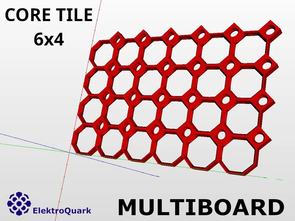 Multiboard 6x4 Core Tile Remixed by ElektroQuark - MakerWorld