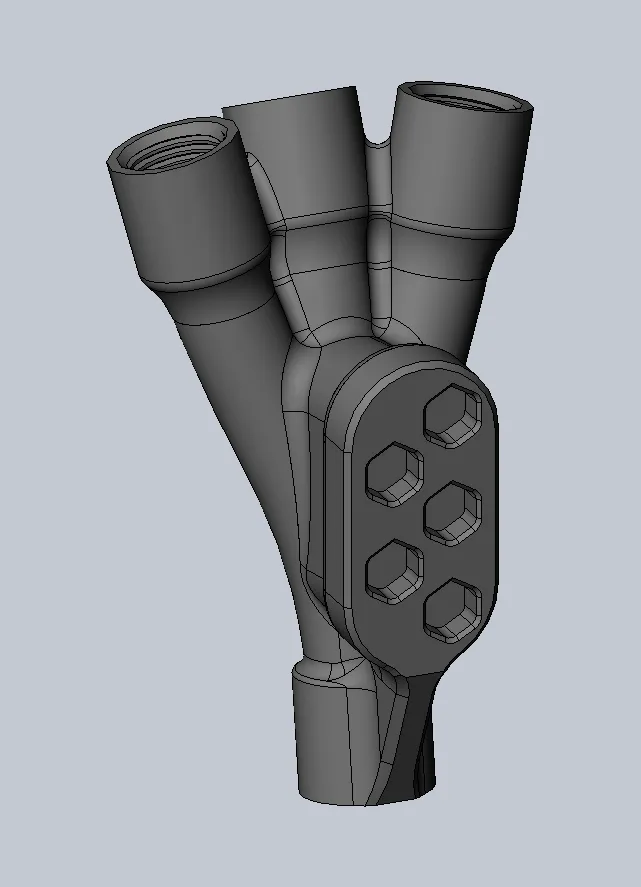 Three way splitter, no supports! by jusutus - MakerWorld