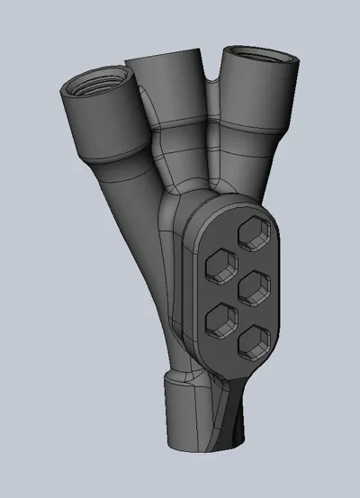 Three way splitter, no supports! by jusutus - MakerWorld