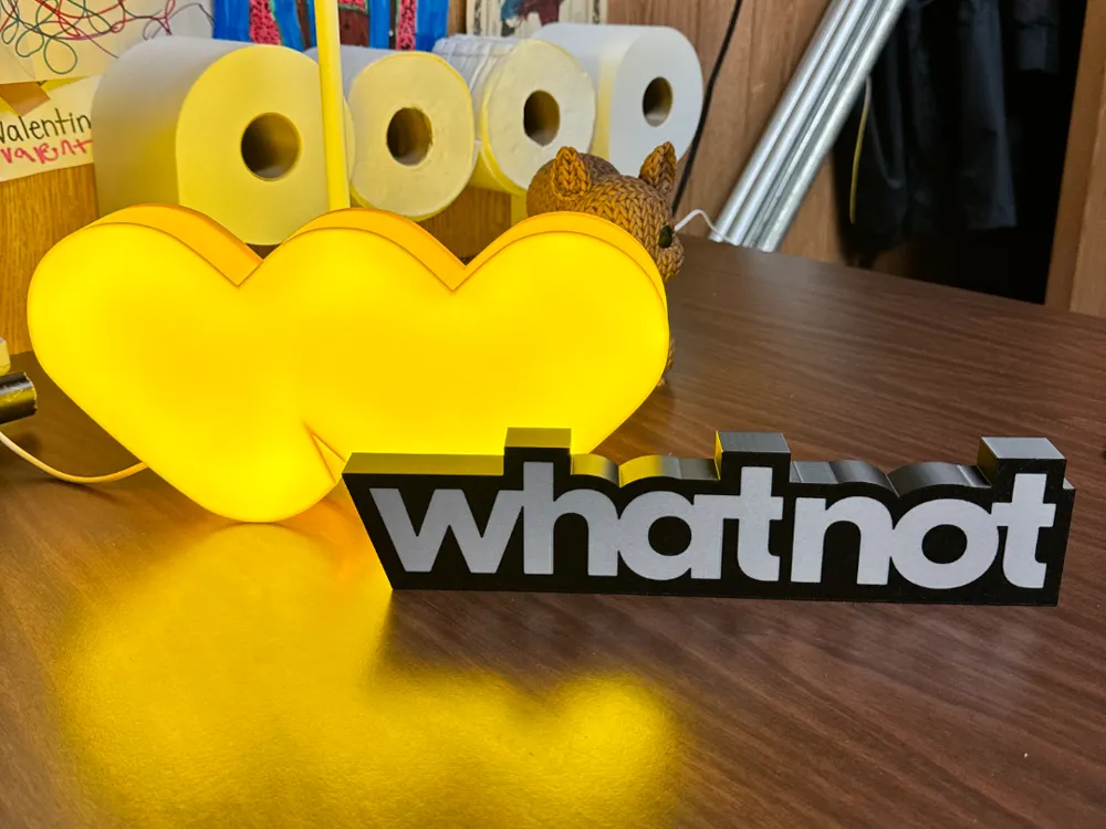 Whatnot Logo Light Box by Jeffylou87 MakerWorld: Download Free 3D Models