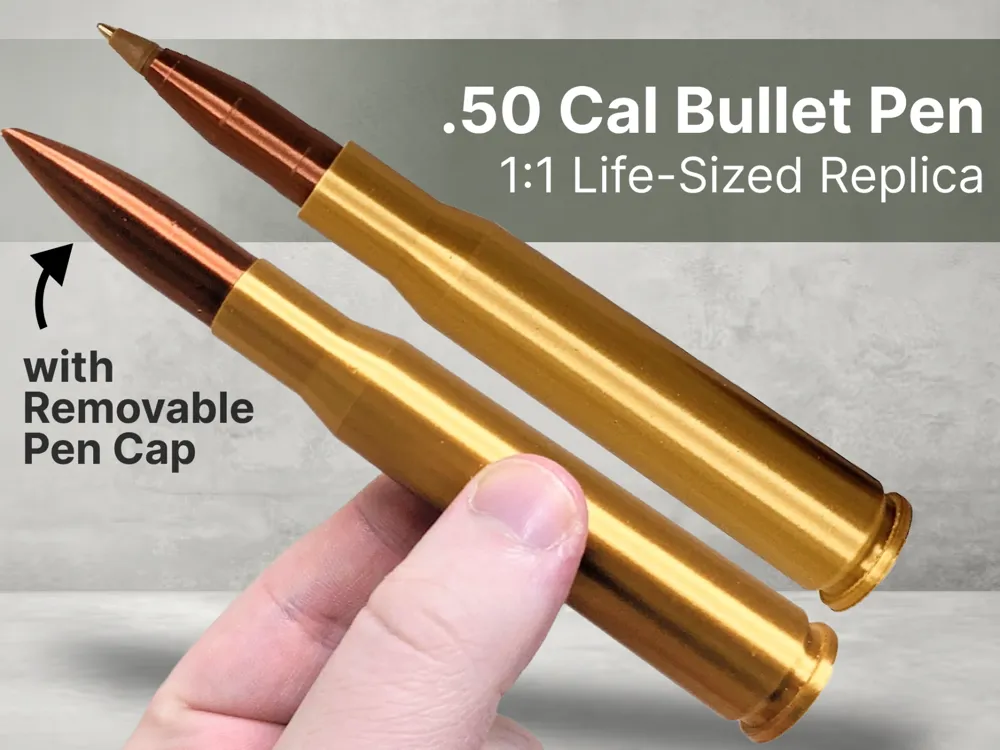 .50 cal Bullet Pen | Hidden Pen with Cap by Rexi Labs - MakerWorld