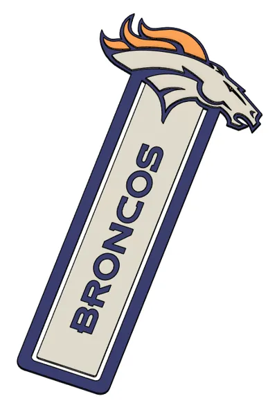 Denver Broncos Bookmark - Free 3D Print Model - MakerWorld