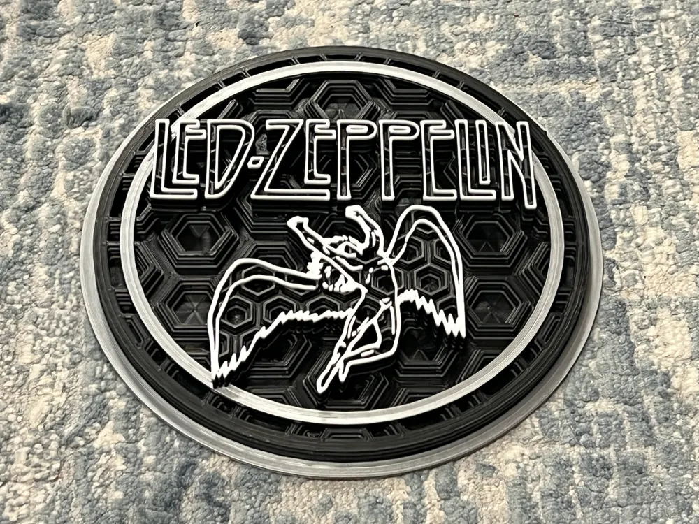 Led Zeppelin Dimensional Mosaic - Free 3D Print Model - MakerWorld