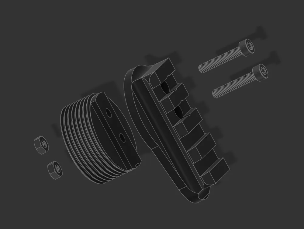 Picatinny Rail adapter for bufferless AR-15 lowers by gunder_mifflin ...