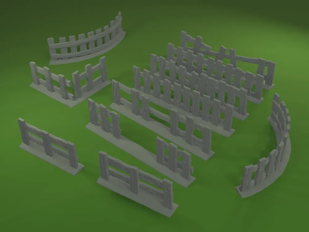 Modular Wooden Fence – Tabletop Wargames & RPGs by The Printing Anvil ...