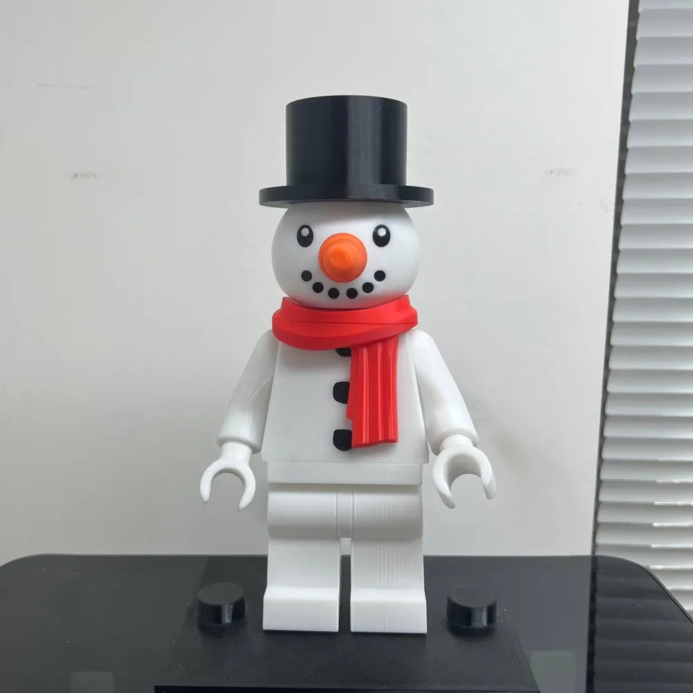 NO AMS - Snowman Big Brick Figure (6:1) by Bill Lab MakerWorld ...