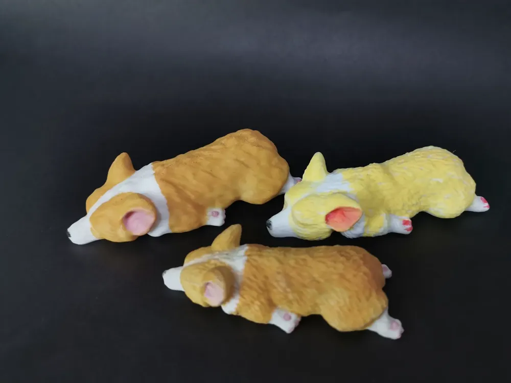 Sleepy Corgi Puppy Mini Figure by kucell MakerWorld: Download Free 3D ...