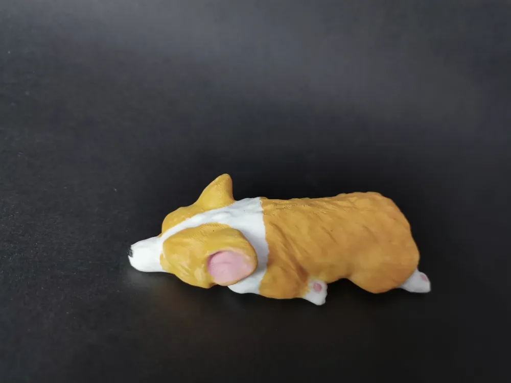 Sleepy Corgi Puppy Mini Figure by kucell MakerWorld: Download Free 3D ...