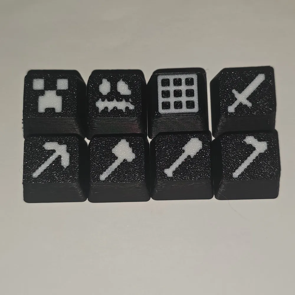 Minecraft Keycaps - Free 3D Print Model - MakerWorld