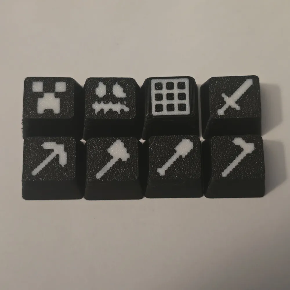 Minecraft Keycaps - Free 3D Print Model - MakerWorld