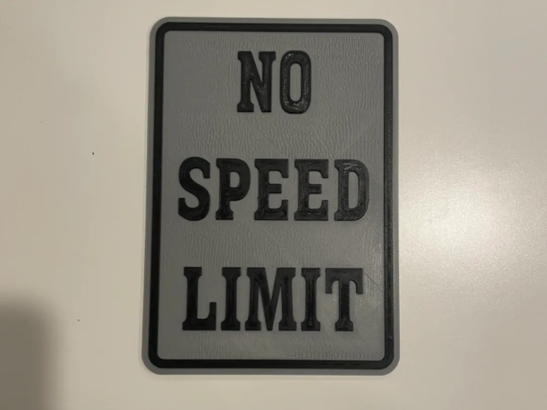 Funny Speed Limit Sign - Free 3D Print Model - MakerWorld
