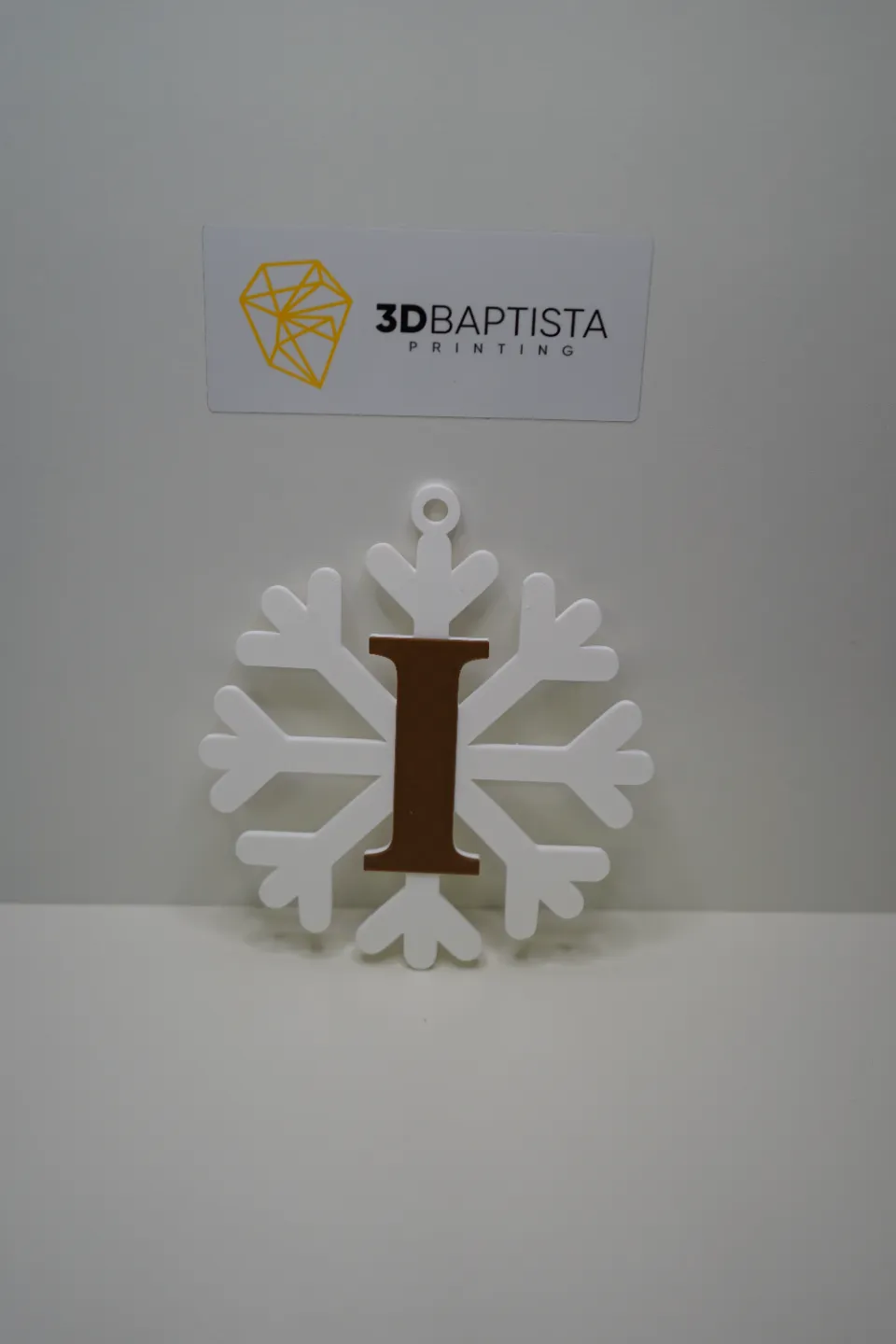 snowflake with letter I by 3D Baptista Printing - MakerWorld