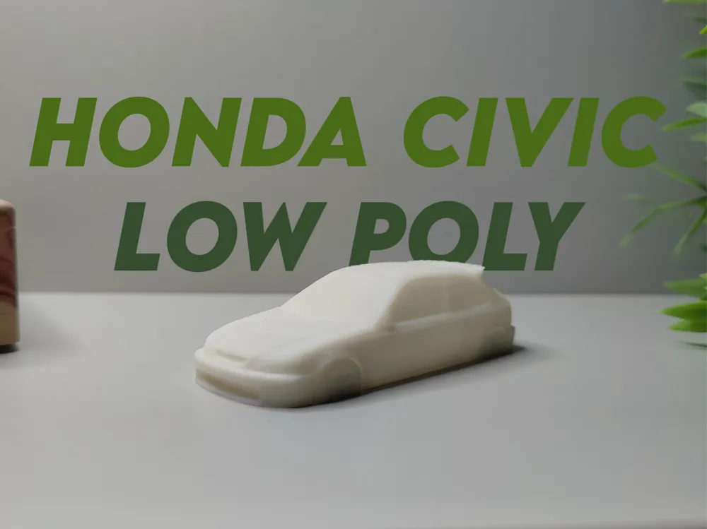 Honda Civic Type R Low Poly by peter_nitsche - MakerWorld