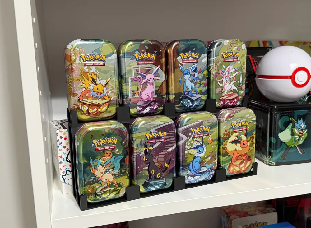 Pokémon Mini Tin Holder for 4 or 8 Tins - Free 3D Print Model - MakerWorld
