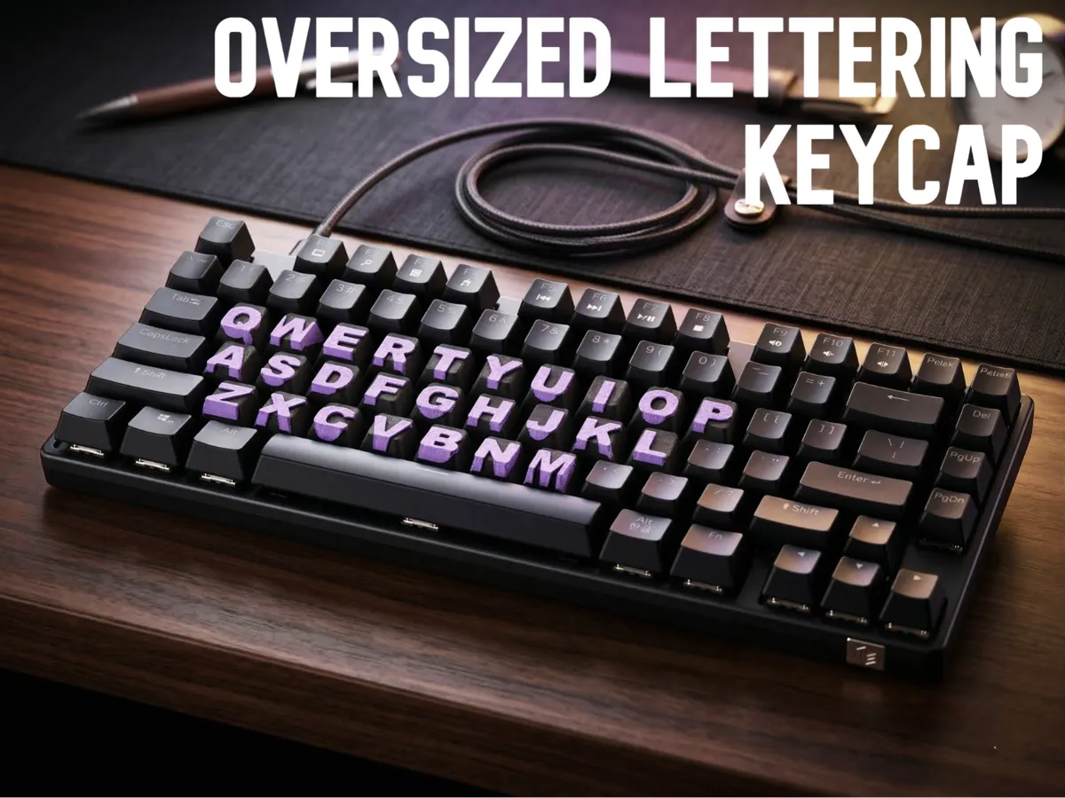 Keycap with Overflowing Lettering - Free 3D Print Model - MakerWorld