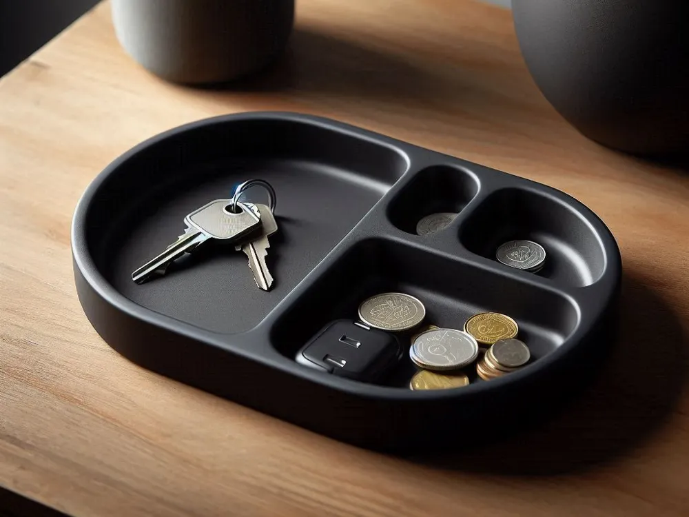 Modern Rounded Key and Coin Tray by Deltaprints MakerWorld: Download ...
