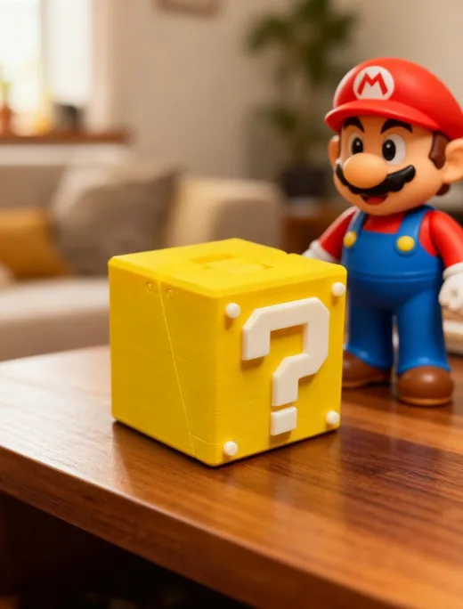 Soporte para teléfono de cubo estilo Mario - Modelo de impresión 3D ...