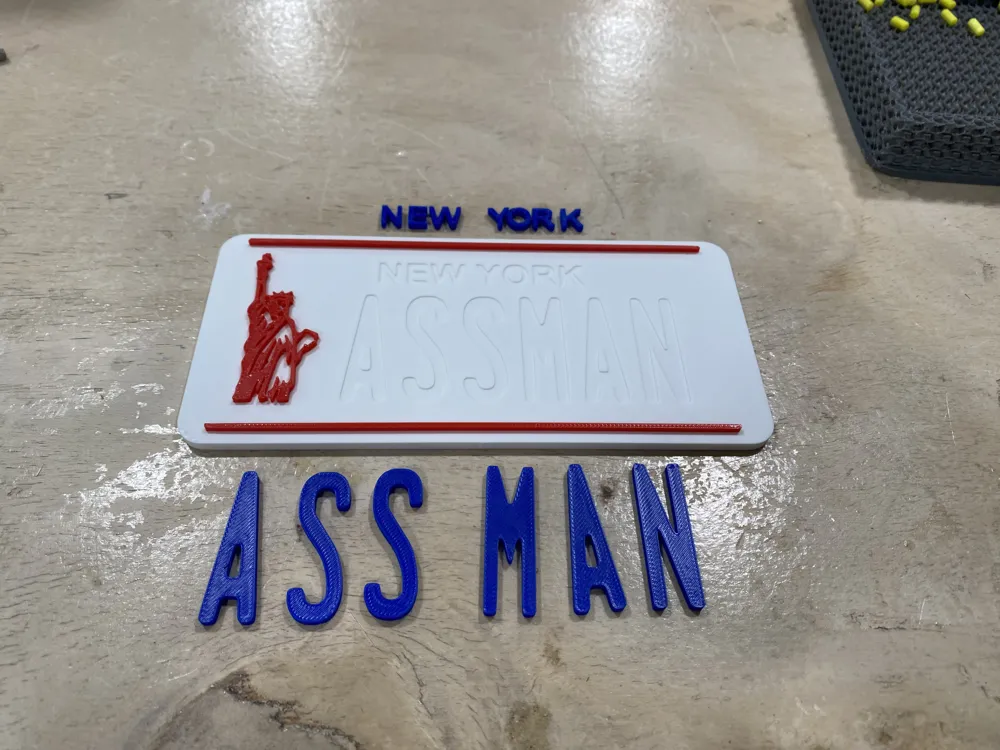 Seinfeld Cosmo Kramer Assman License Plate - Free 3D Print Model ...