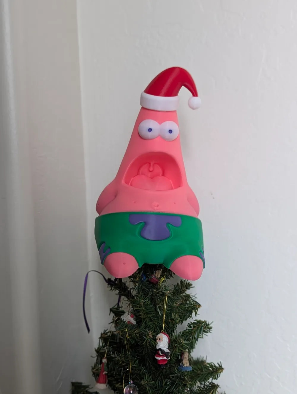 Surprised Patrick Tree Topper - Free 3D Print Model - MakerWorld