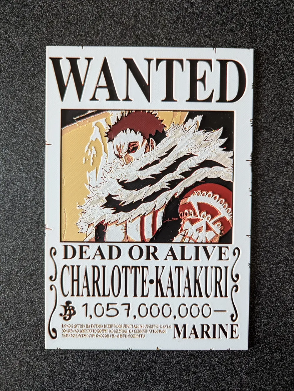 Katakuri - One Piece Wanted Poster - Free 3D Print Model - MakerWorld