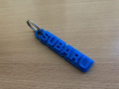 Keychain with STI lettering for Subaru Impreza WRX by maegu_ - MakerWorld