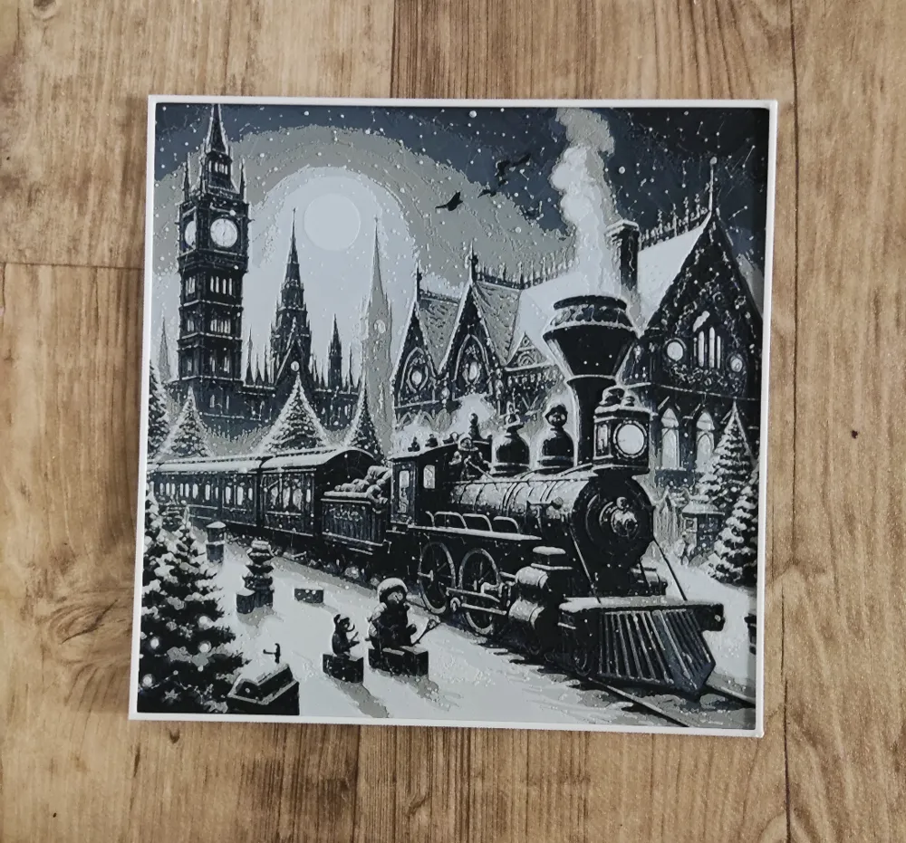 Christmas train hueforge by Fantomas MakerWorld: Download Free 3D Models