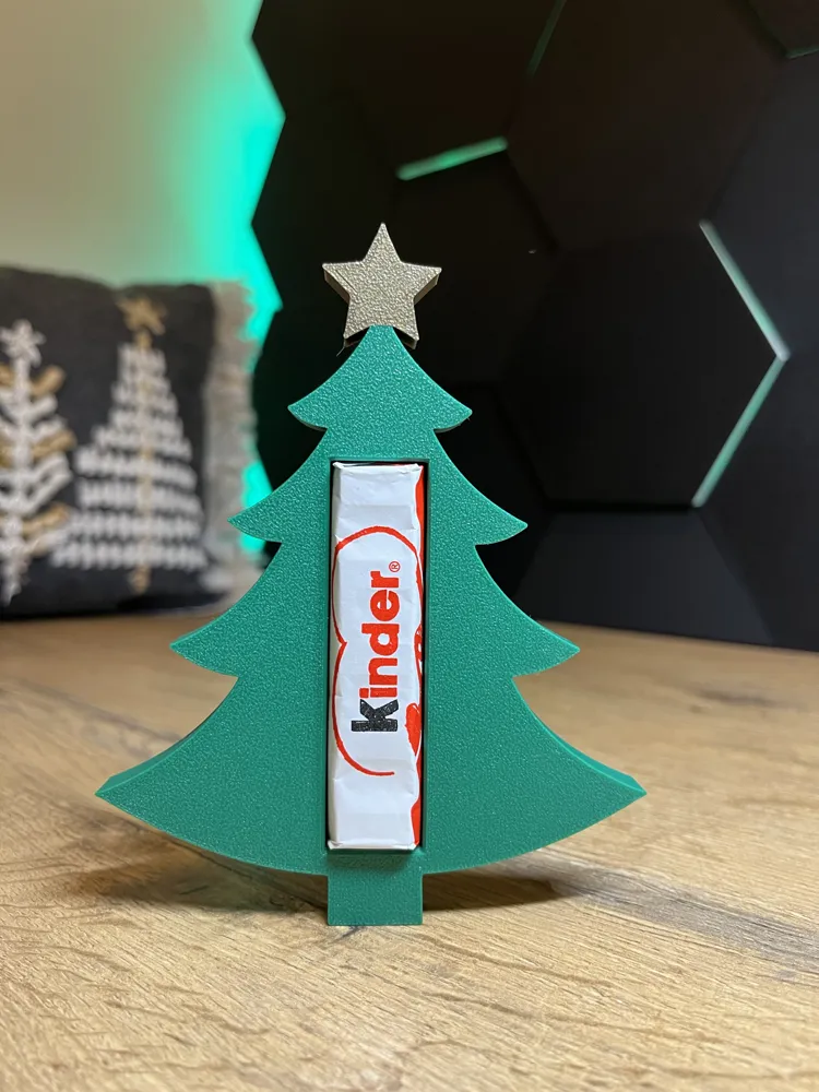 Christmas Tree with Star & Kinder Chocolate by LetHimPrint MakerWorld ...