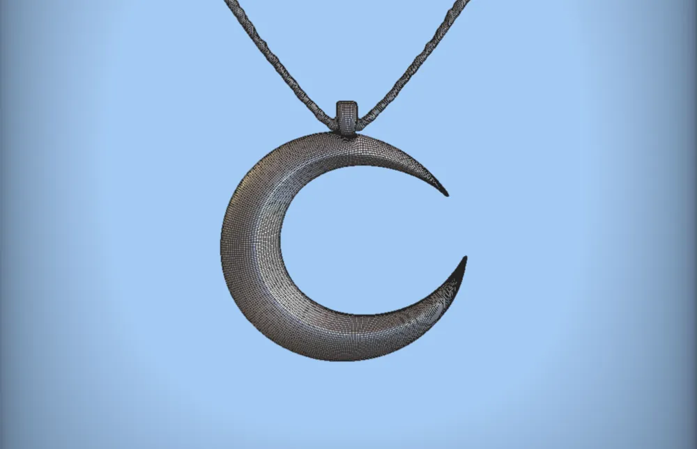 Elegant Moon Shape Necklace by Pocahontas - MakerWorld